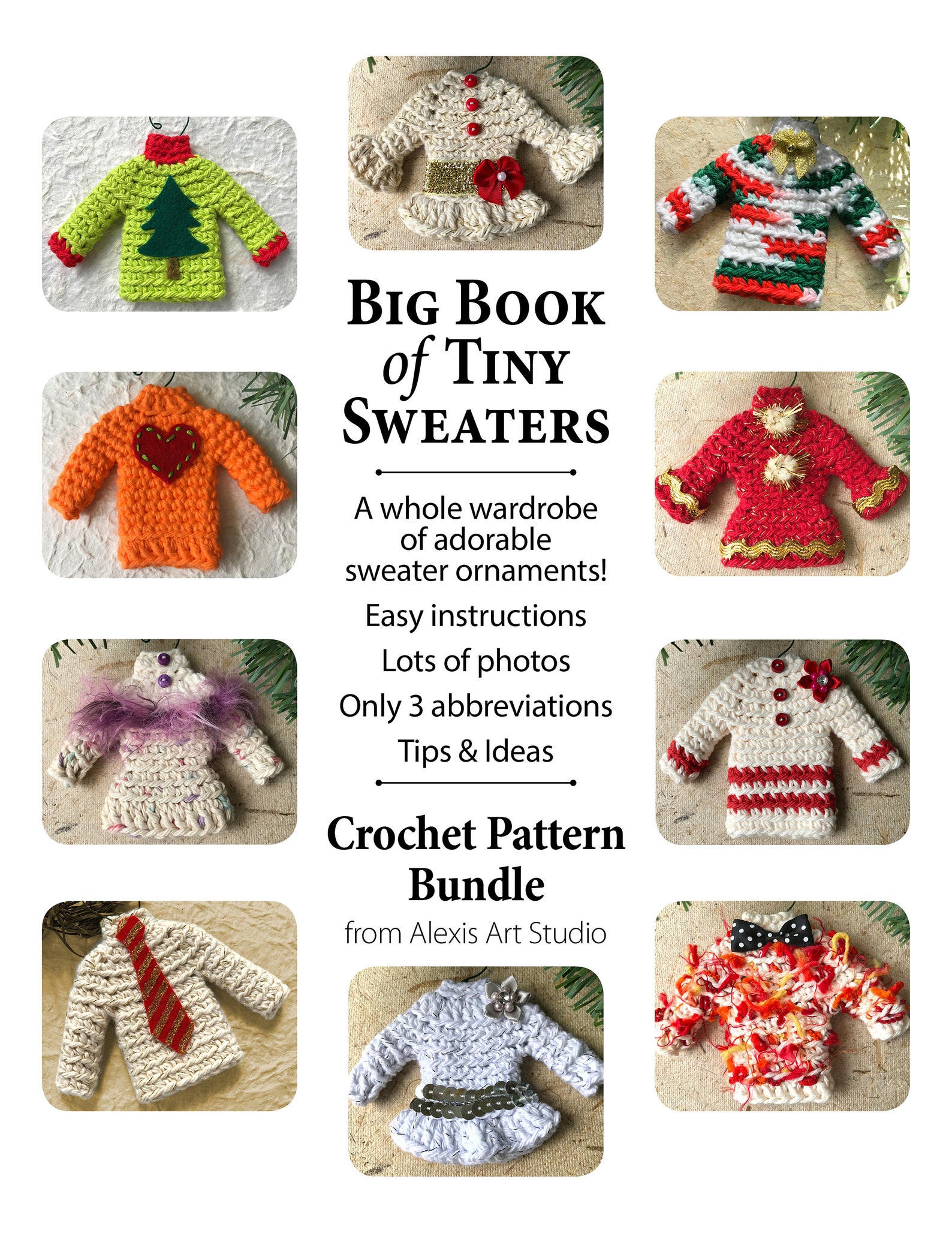 Sweater Ornament Crochet Pattern, PDF, Crochet Sweater Ornament ...