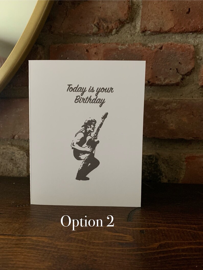 Bruce Springsteen Inspired Birthday Card With Cutout - Etsy
