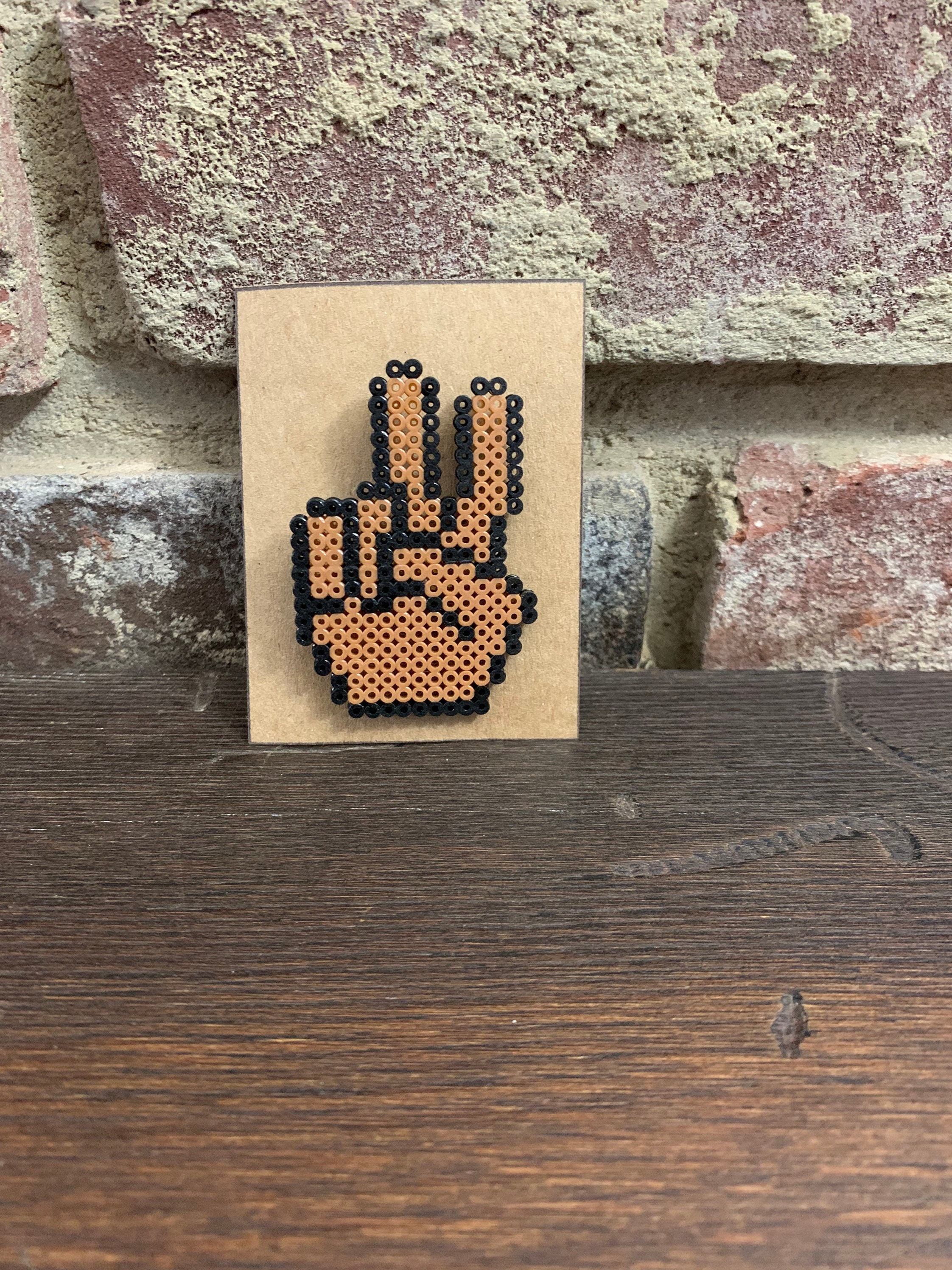 Peace Sign Mini Perler Bead Keychain Pin Magnet Tie Tack - Etsy