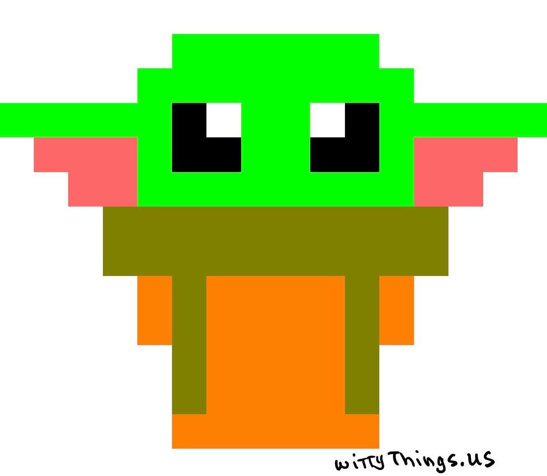 Baby Yoda digital Pattern Star Wars Perler Bead 8-bit - Etsy
