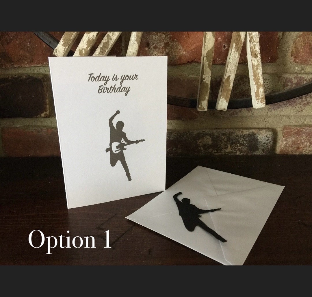 Bruce Springsteen Inspired Birthday Card With Cutout - Etsy