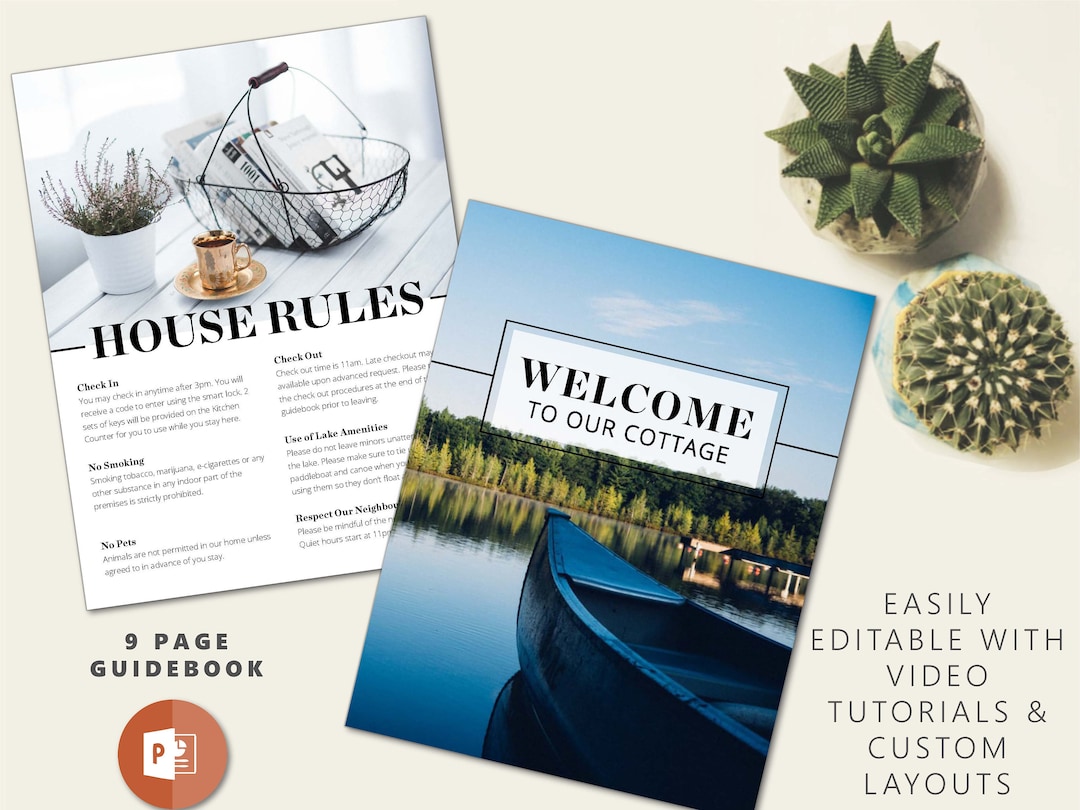 Cottage Welcome Book – Airbnb Home Rental - Guidebook – Printable ...