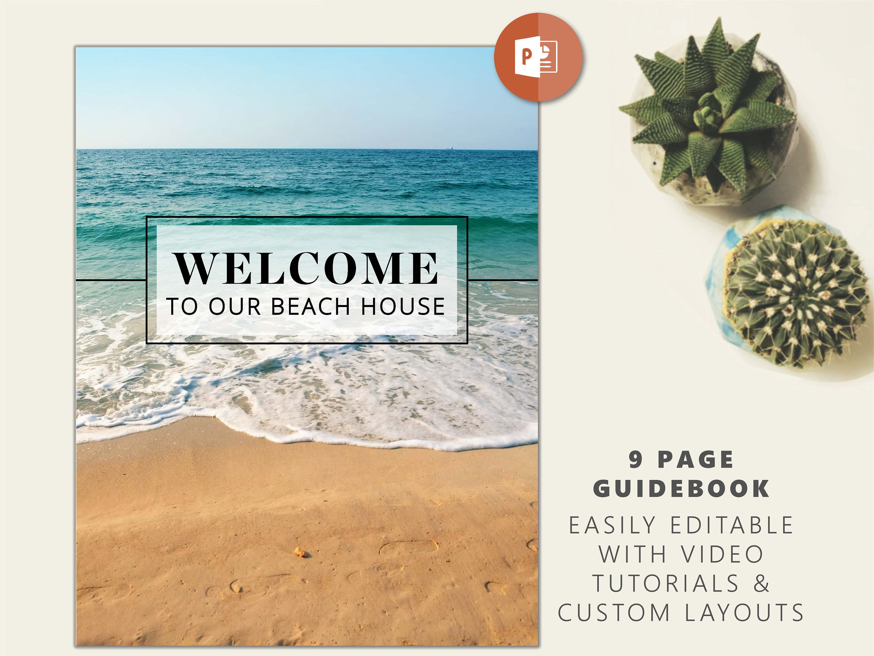 Beach House Welcome Book – Airbnb Home Rental - Guidebook – Printable ...