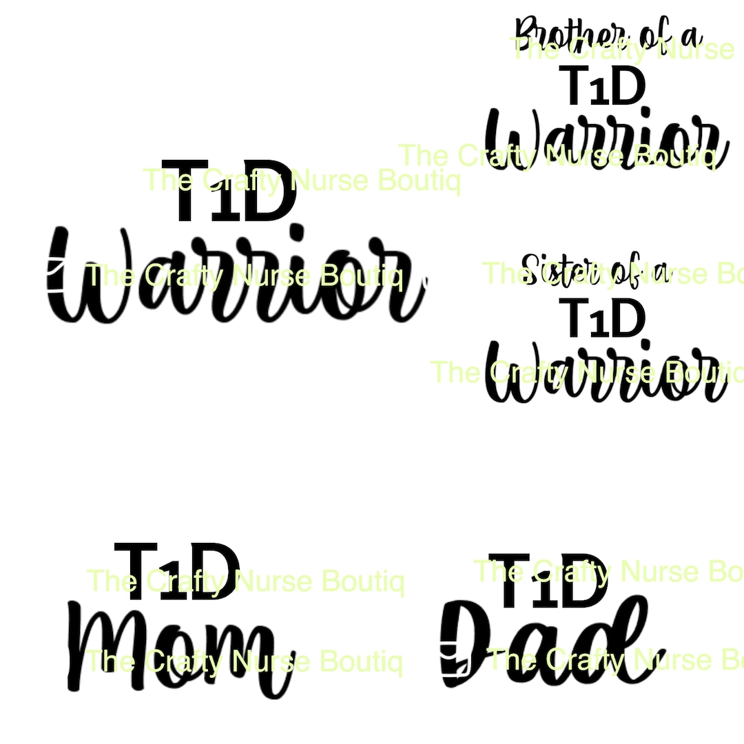 Type One Diabetes, T1D, 5 SVG File Bundle, *digital Files Only, T1D ...