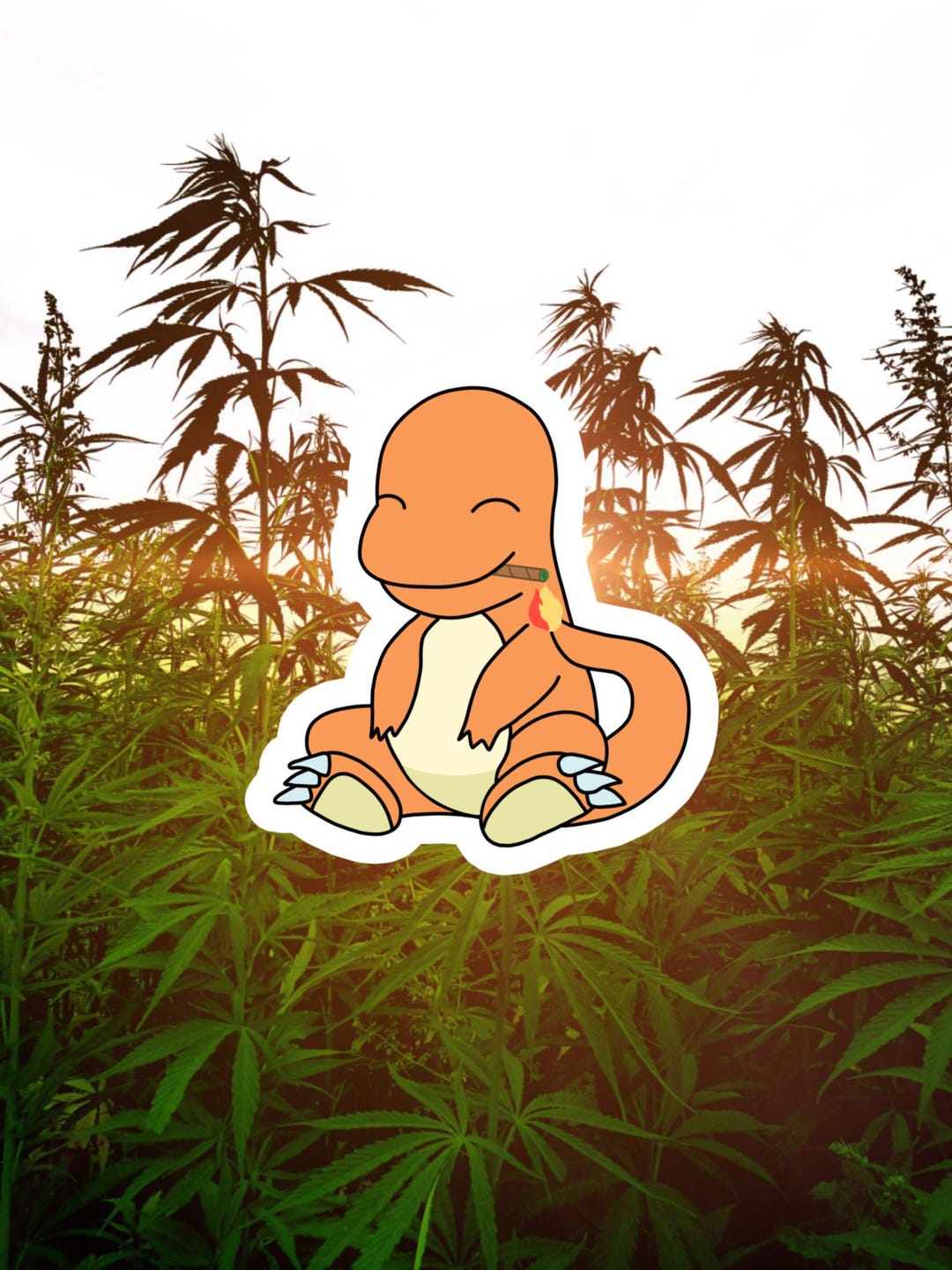 Stoner Hemp Sticker || Cartoon Anime Grass Mary Jane Weed Pot ...