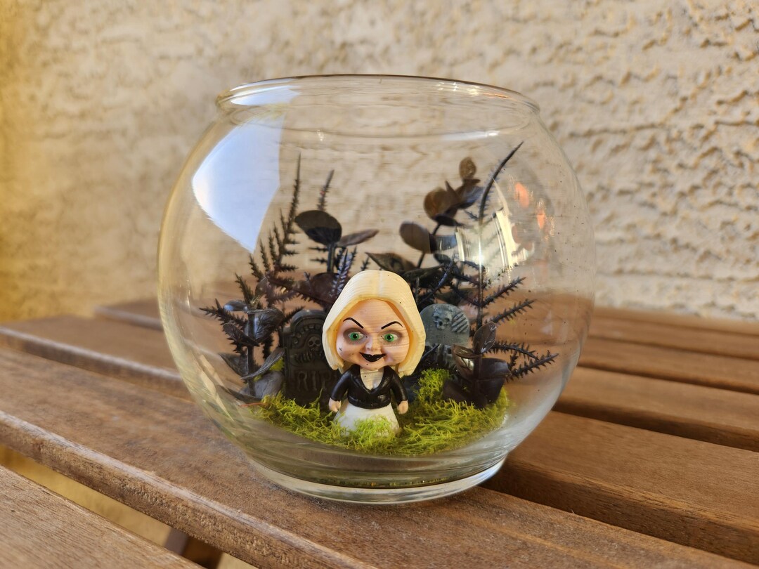 Horror Room Decor Floral Terrarium Halloween Ornament Character Doll ...