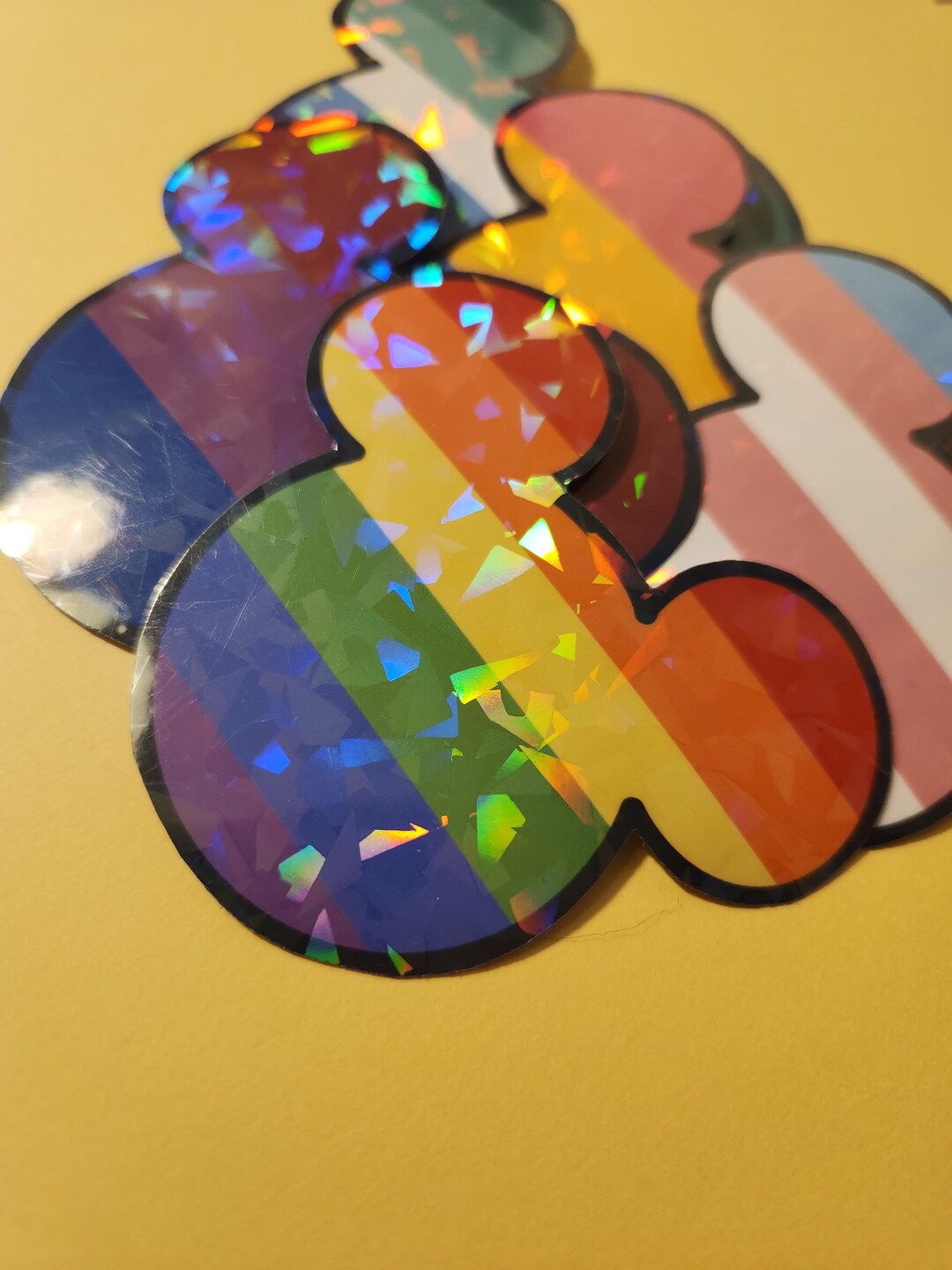 Mouse Head Gay Pride Flag LGBTQ Sticker // Adhesive Cute Anime ...