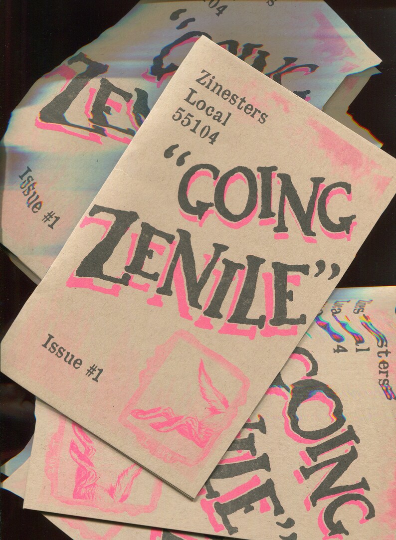 Going Zenile Risograph-printed Zine by Zinesters Local 55104 - Etsy