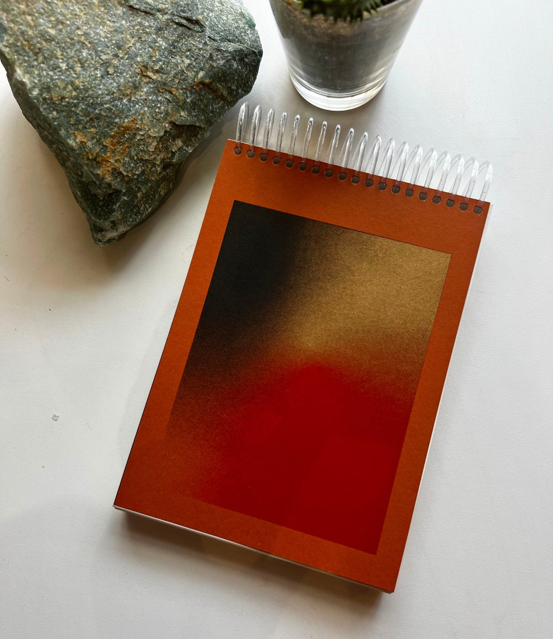 Big Grip Amber Burgundy & Gold Gradient Risograph Printed 1 Spiral ...