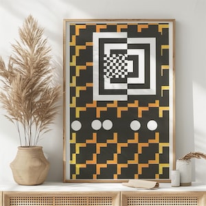 Mid-century Modern Orange Pattern Risograph Poster 11x17" - Etsy