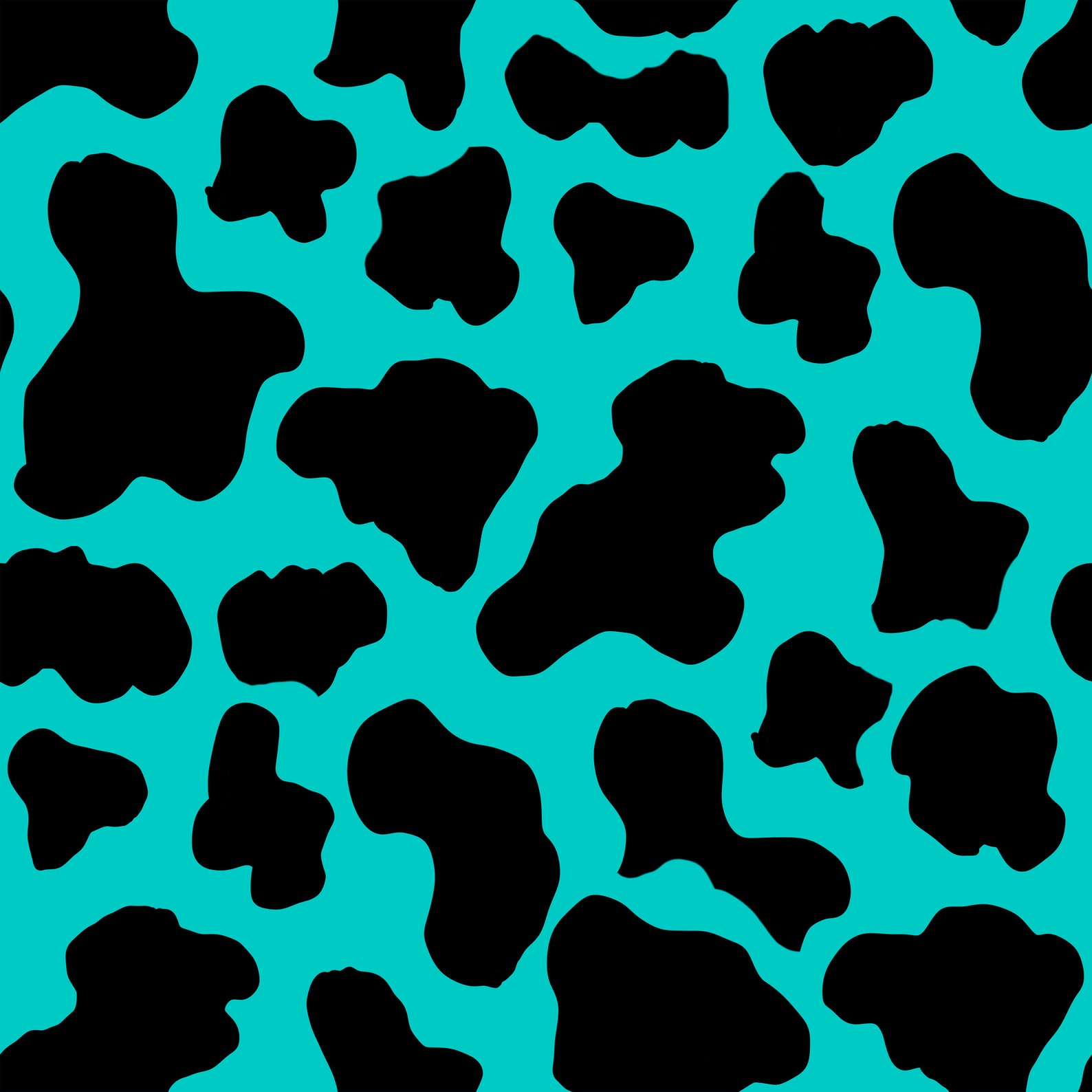 Teal Cow Print Seamless Repeat Digital Pattern Repeat for - Etsy