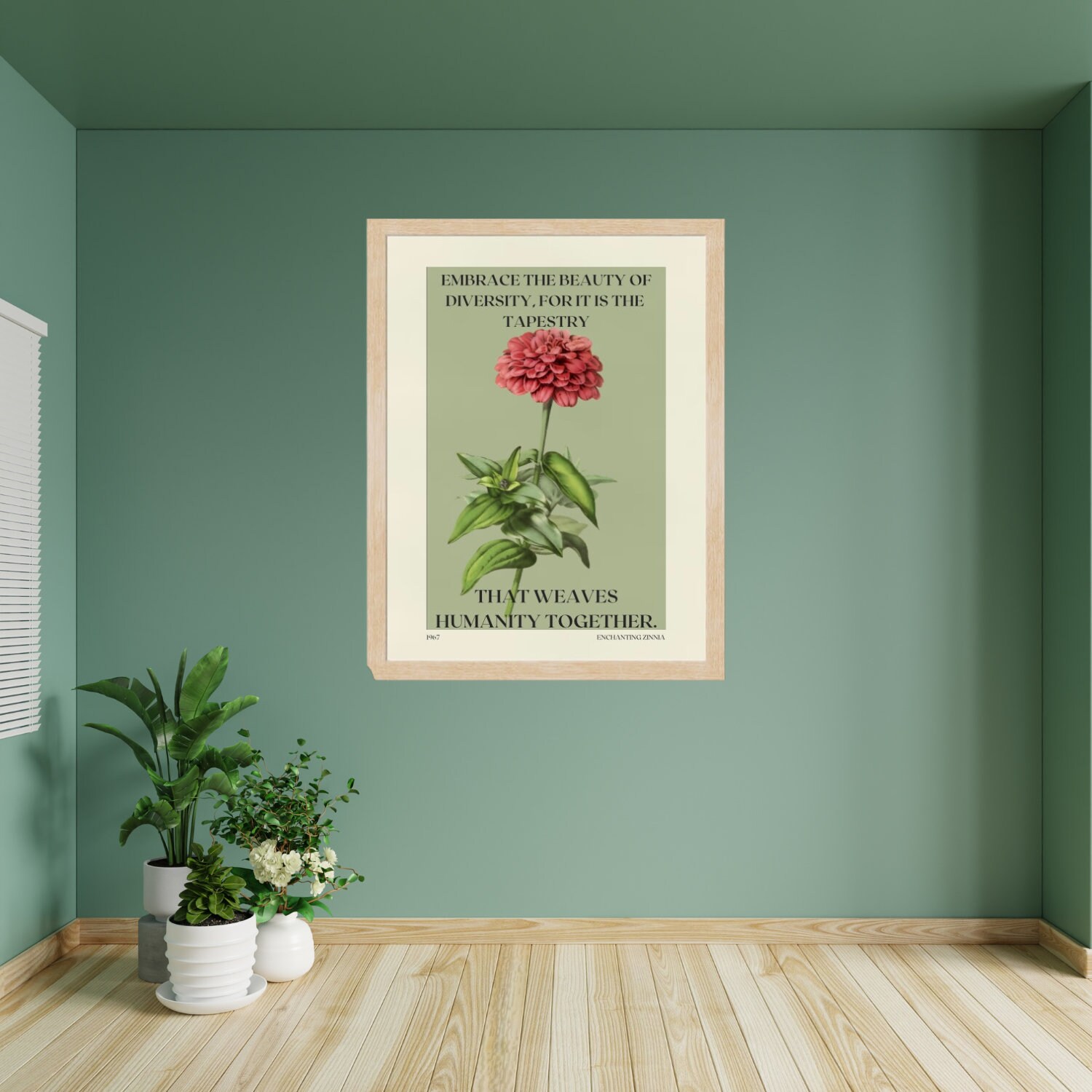 Vintage Zinnia Flower| Digital Printable Wall Art| Floral Home Deco ...