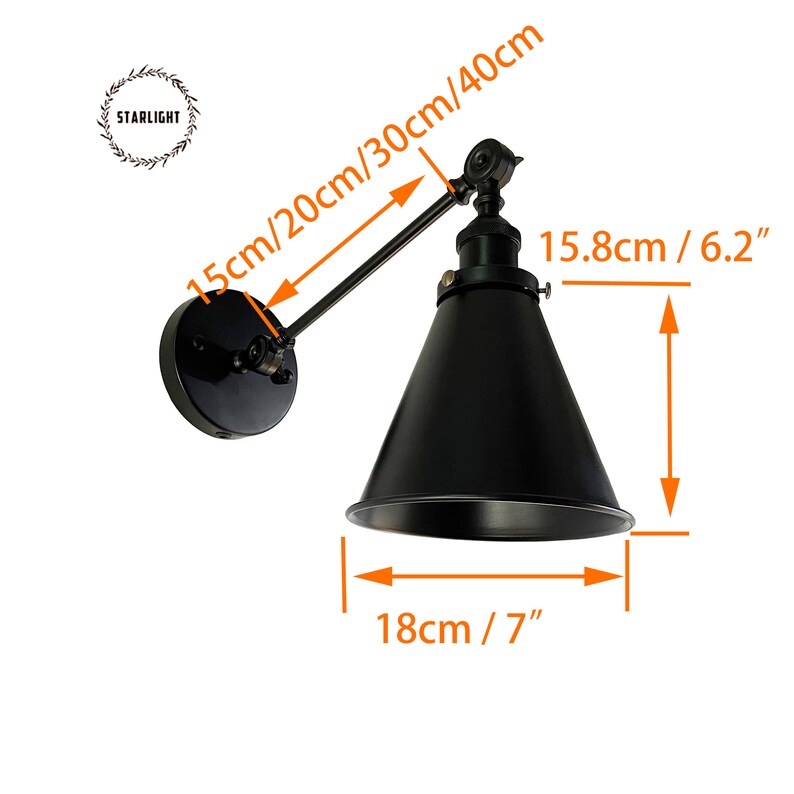 Pull String Wall Sconce, Matte Black Wall Lamp, Bedside Night Light ...