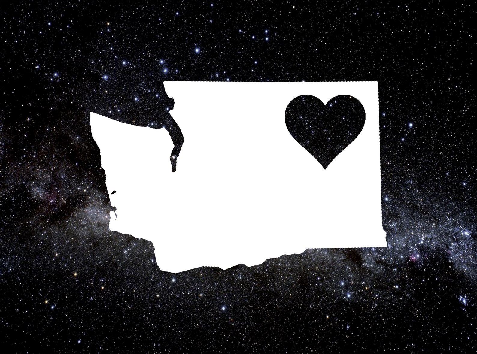 Washington State Heart Decal Sticker | Etsy