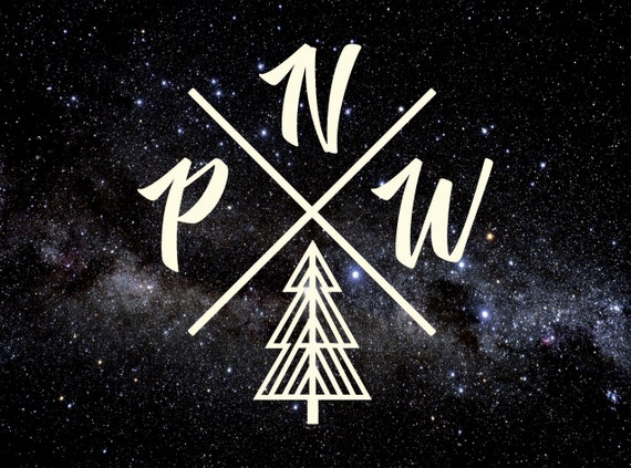 PNW Pacific Northwest Tree Vinyl Decal - Etsy