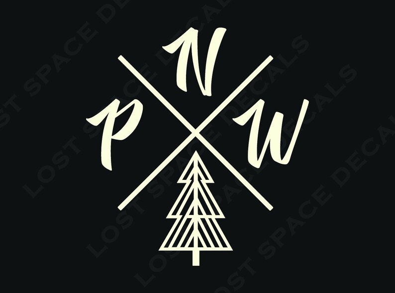 PNW Pacific Northwest Tree Vinyl Decal - Etsy