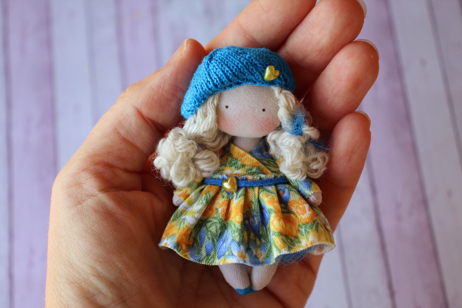 Tiny Handmade Fabric Soft Doll for Dollhouse 1/12 Scale Cute | Etsy