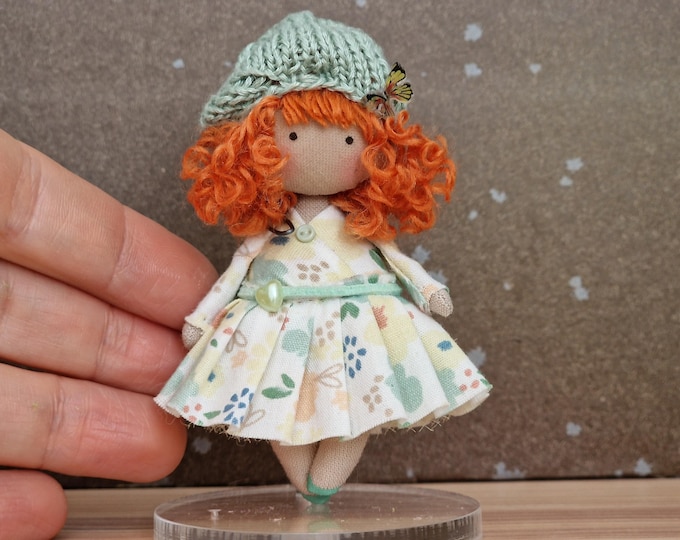 Miniature Fabric Doll, Cloth Custom Doll, Tiny Textile Personnalized ...