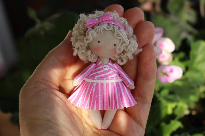 Rag Doll Mini Doll Miniature Doll Fabric Doll Collectible Doll - Etsy