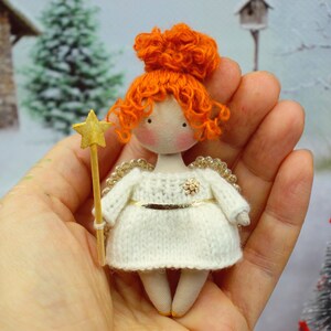 Mini Cloth Collectible Doll Figurine Christmas Guardian Angel, Cute ...