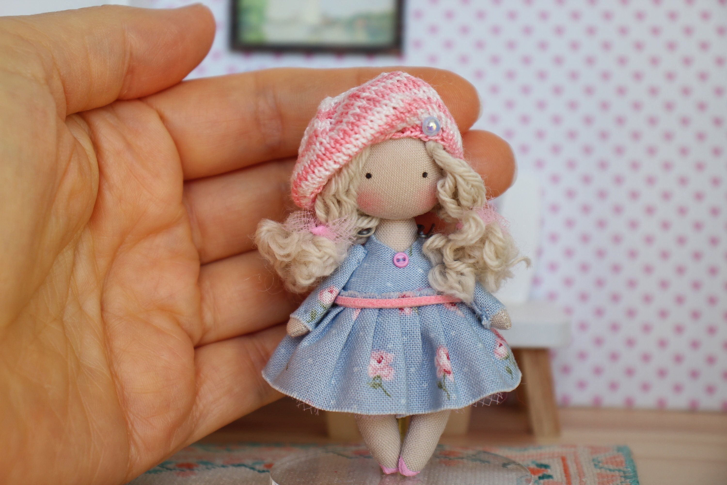 Colección en miniatura linda mini muñeca de tela muñeca - Etsy México