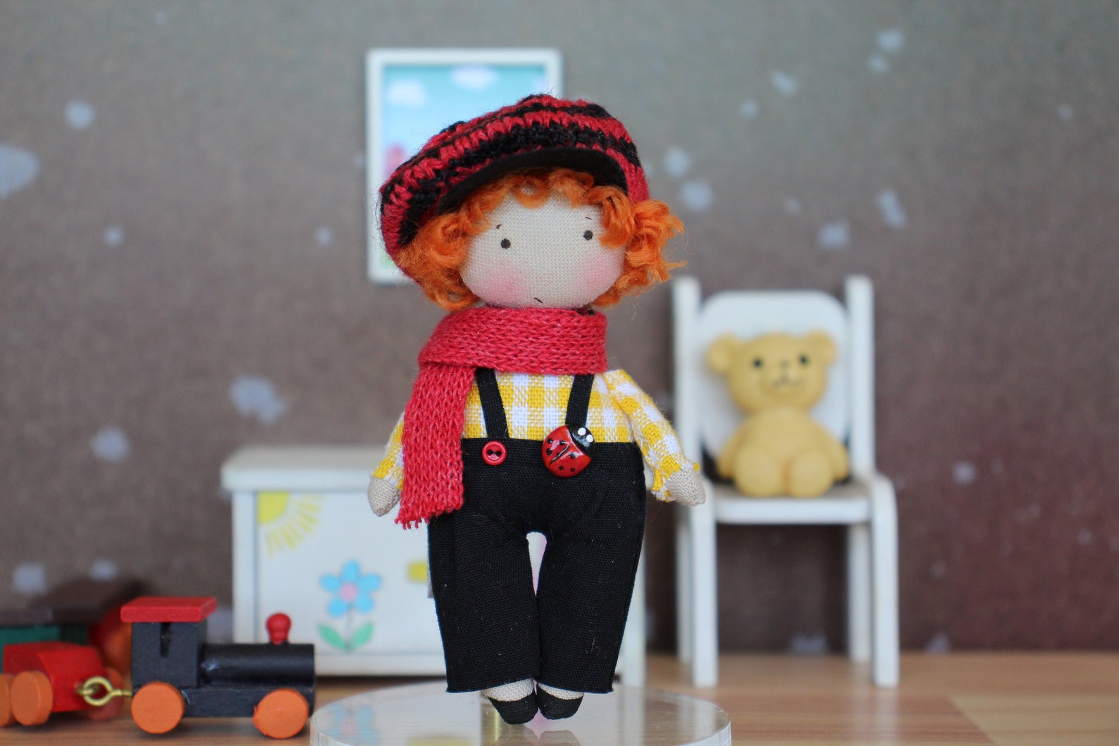 Miniature Personalized Boy Doll, Miniature Rag Doll for Dollhouse - Etsy