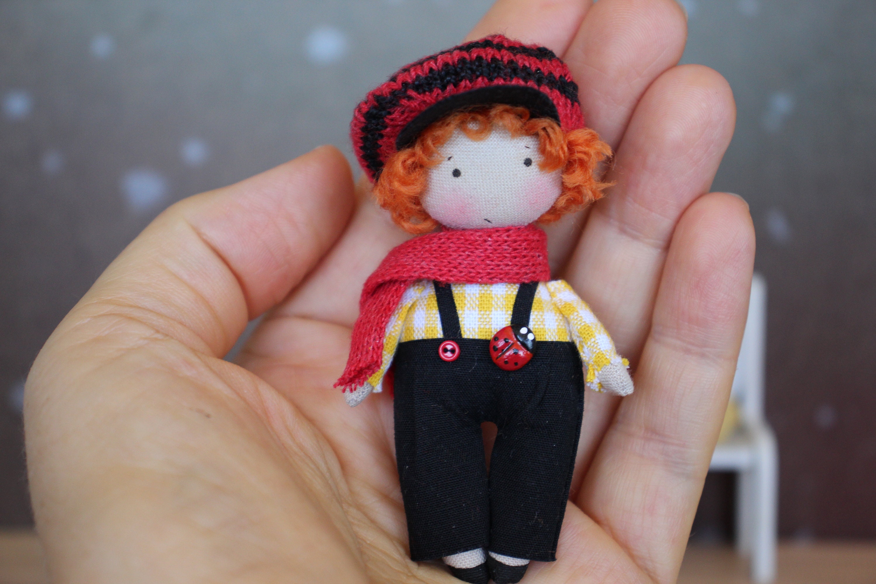 Miniature Personalized Boy Doll, Miniature Rag Doll for Dollhouse - Etsy