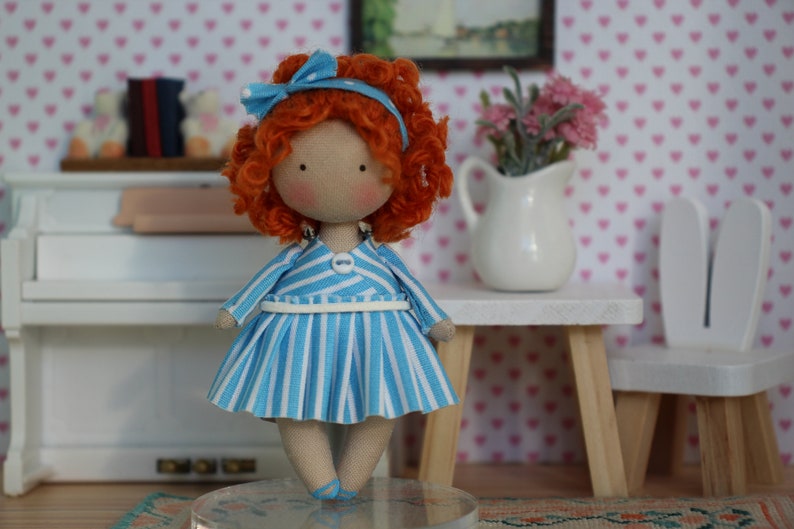 Rag Doll Mini Doll Miniature Doll Fabric Doll Collectible Doll - Etsy