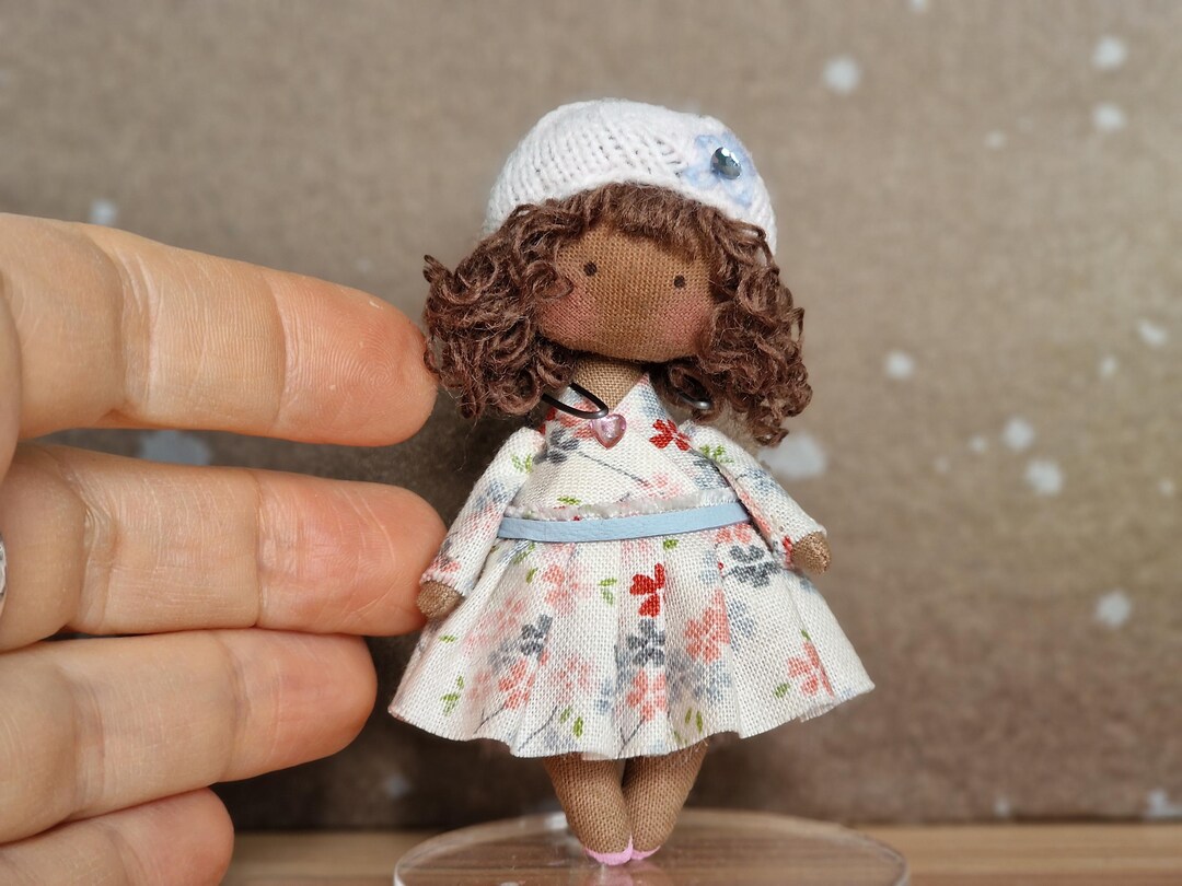 Cute Mini Cloth Art Black Doll Nice St Valentine's Day Gift, I Love You ...