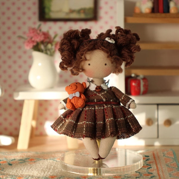 Small Fabric Doll - Etsy