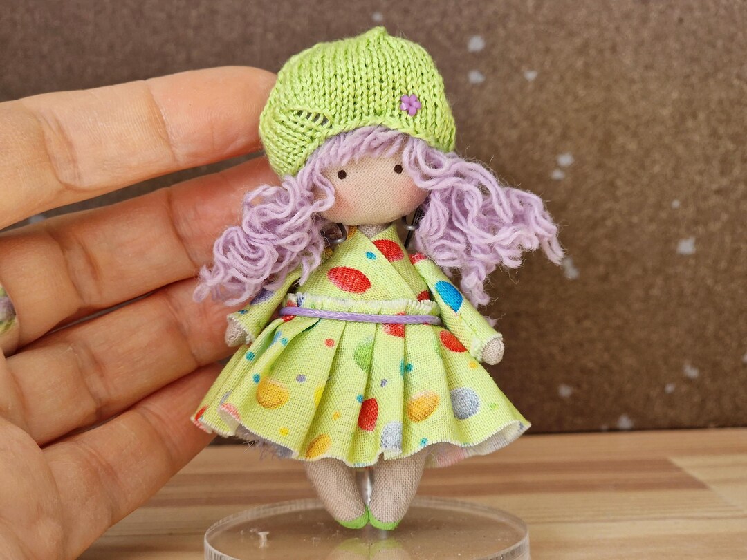 Miniaturpuppe Stoffpuppe Künstlerpuppe Oma-Geschenk ich liebe dich Mama ...