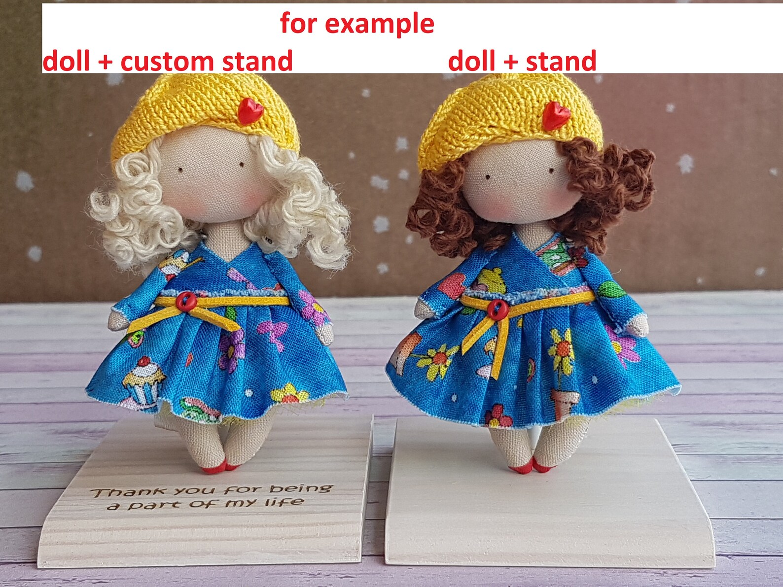 Mini Cloth Collectible Doll Figurine Christmas Guardian Angel | Etsy