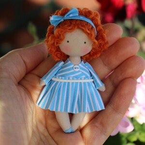 Rag Doll Mini Doll Miniature Doll Fabric Doll Collectible Doll - Etsy
