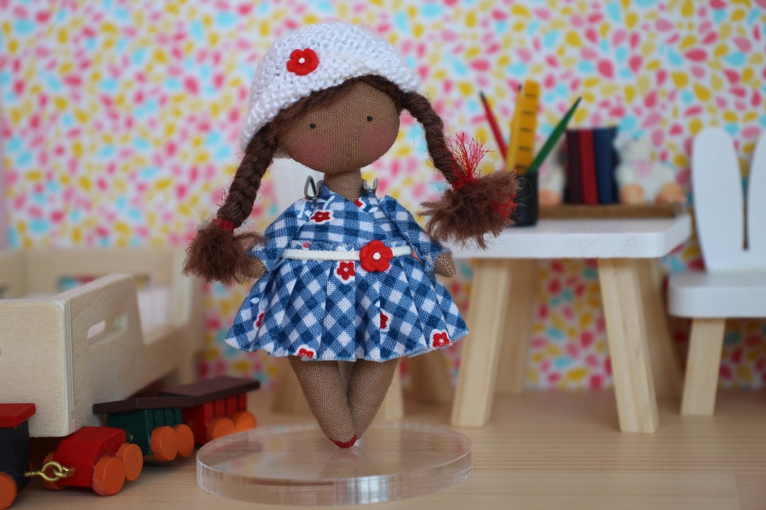 Cute Mini Cloth Art Black Doll Nice Mother's Day Gift Love You Mom Gift ...
