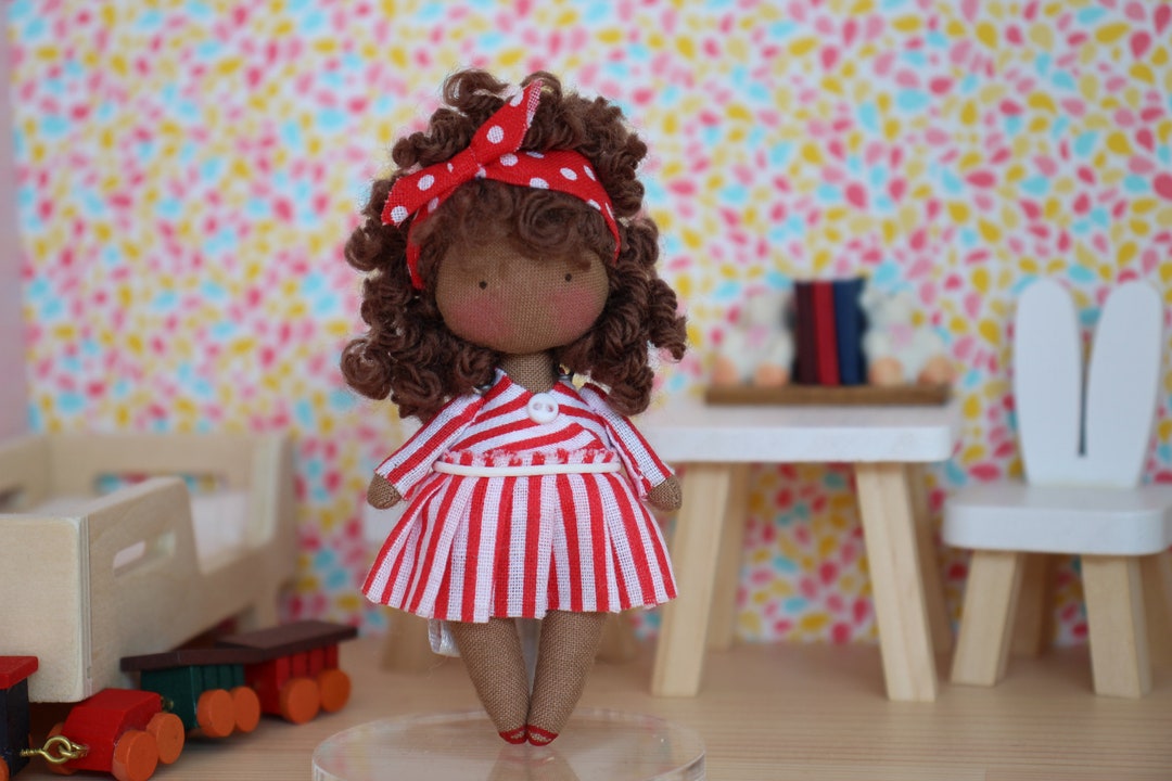 Cute Mini Cloth Art Black Doll Nice Mother's Day Gift Love You Mom Gift ...