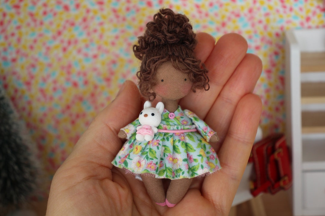 Cute Mini Cloth Art Black Doll Nice Mother's Day Gift Love You Mom Gift ...