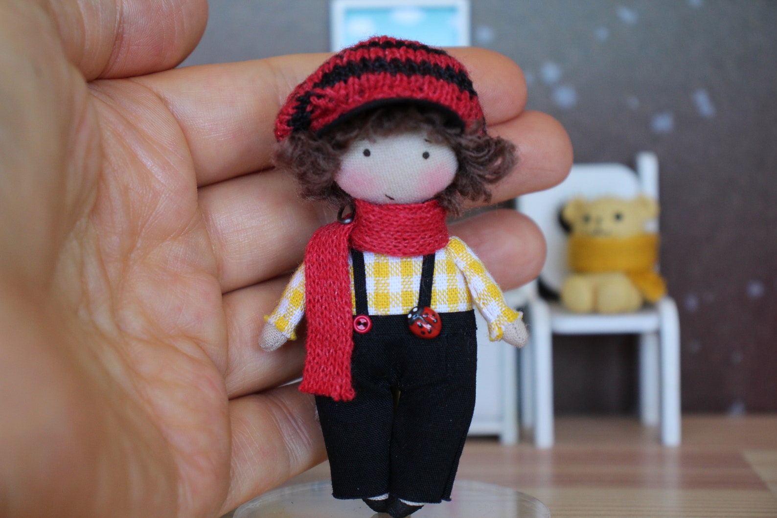 Miniature Personalized Boy Doll, Miniature Rag Doll for Dollhouse - Etsy