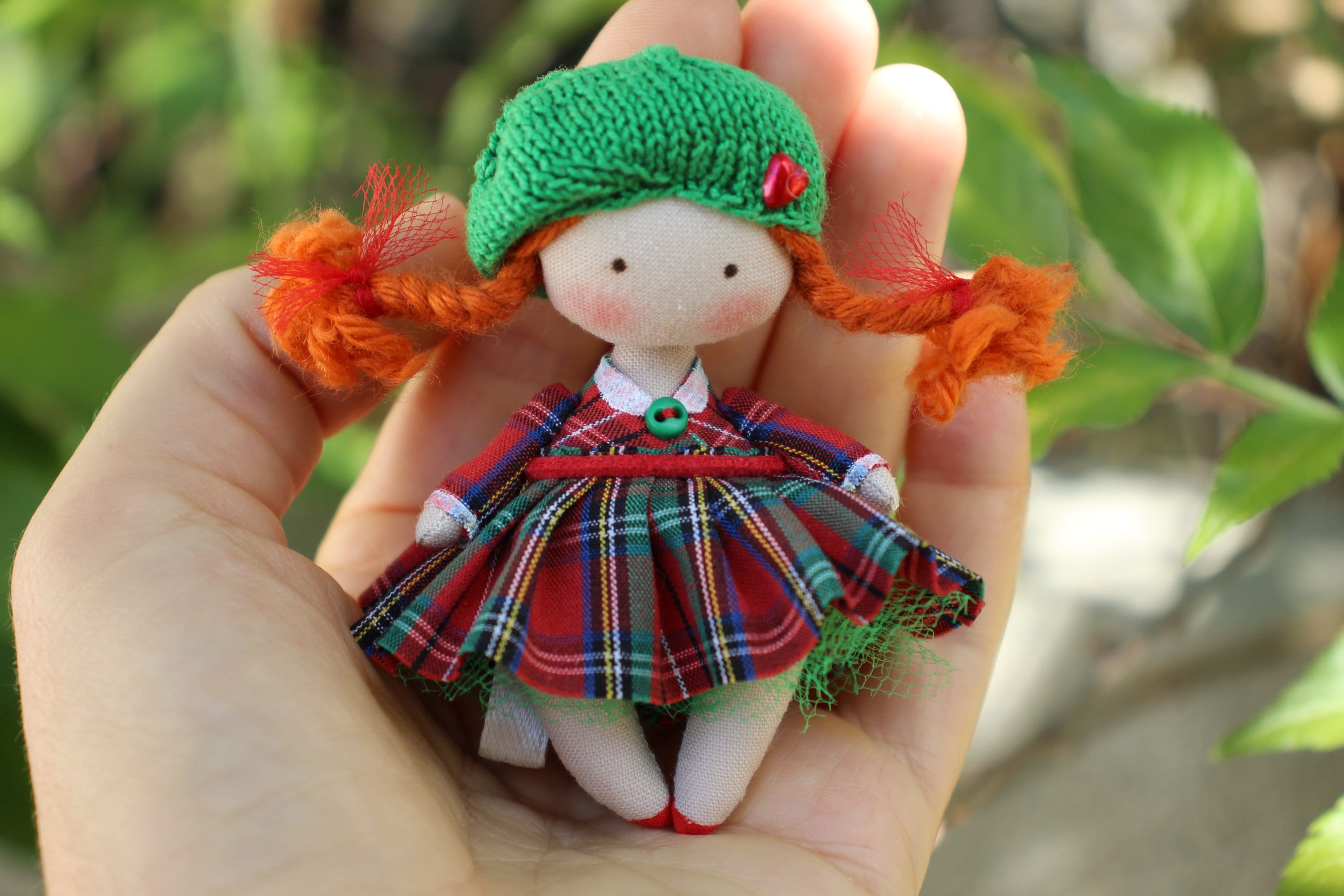 Little Fabric Handmade Doll for Dollhouse 1/12 Scale Cute Birthday Gift ...