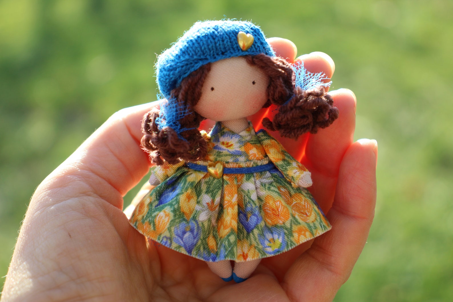 Tiny Handmade Fabric Soft Doll for Dollhouse 1/12 Scale Cute | Etsy