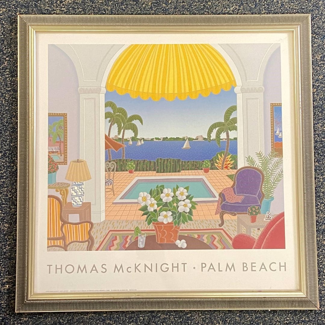 Thomas Mcknight 1992 North Lake Way Palm Beach Framed Print, Rare - Etsy