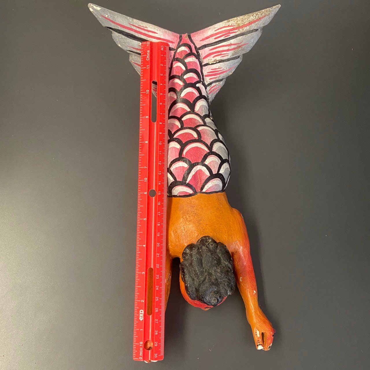 Papier Mache Papier-mâché Mermaid Sculpture Folk Art - Etsy