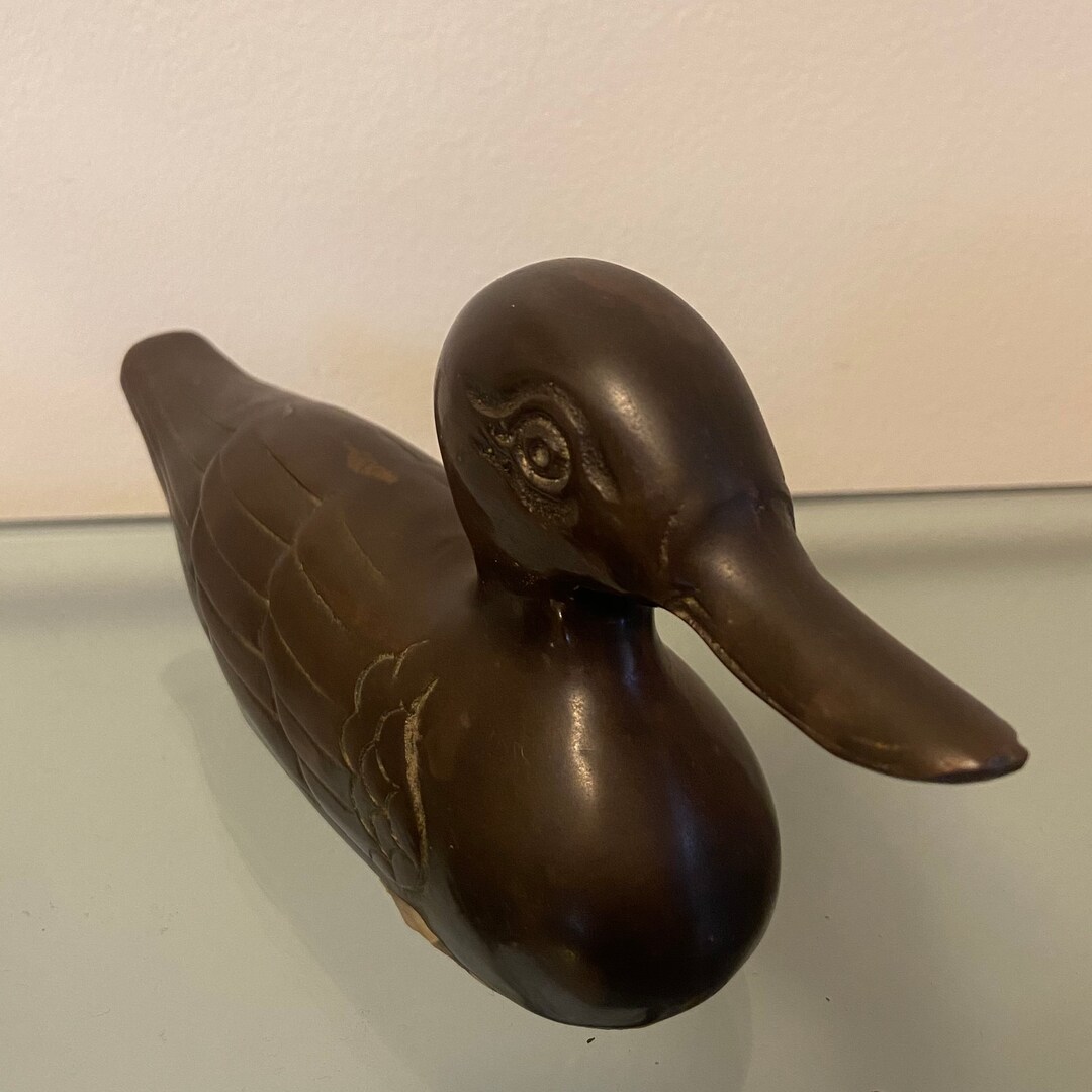 Duck Bronze Figurine Statue - Etsy