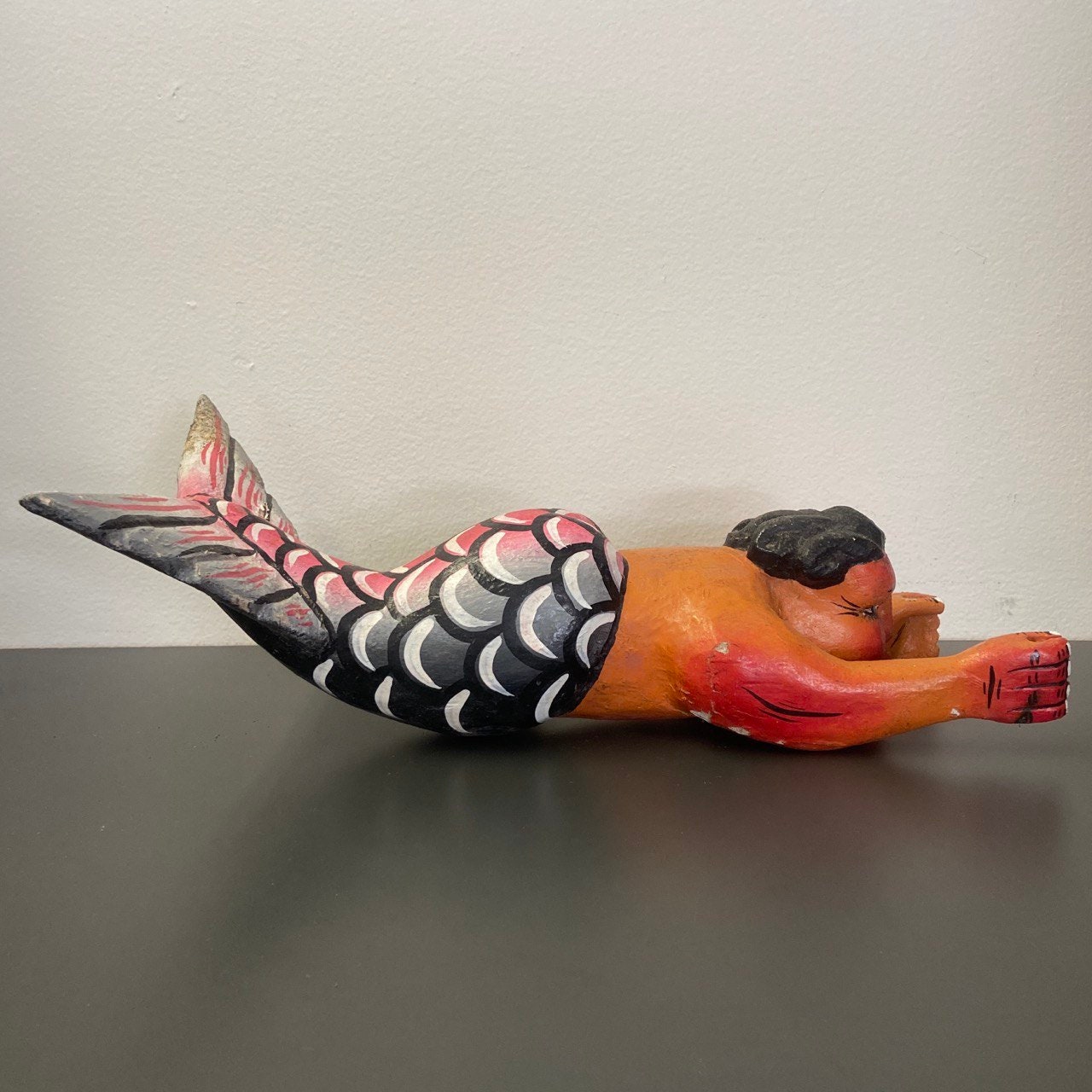 Papier Mache Papier-mâché Mermaid Sculpture Folk Art - Etsy