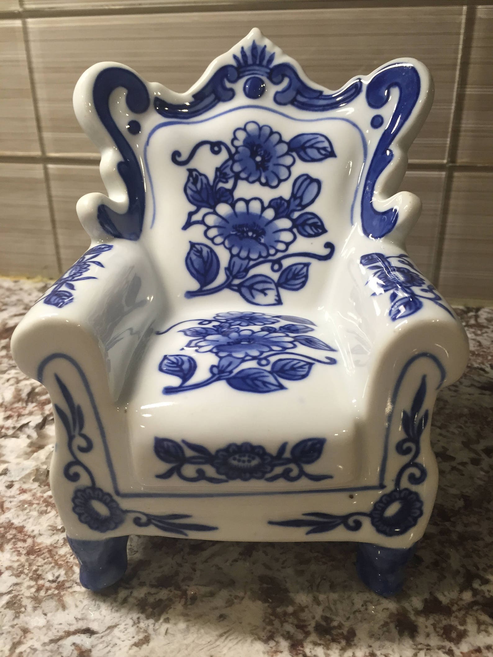 Vintage 50s NANTUCKET Large Porcelain Chair Figurine - Etsy