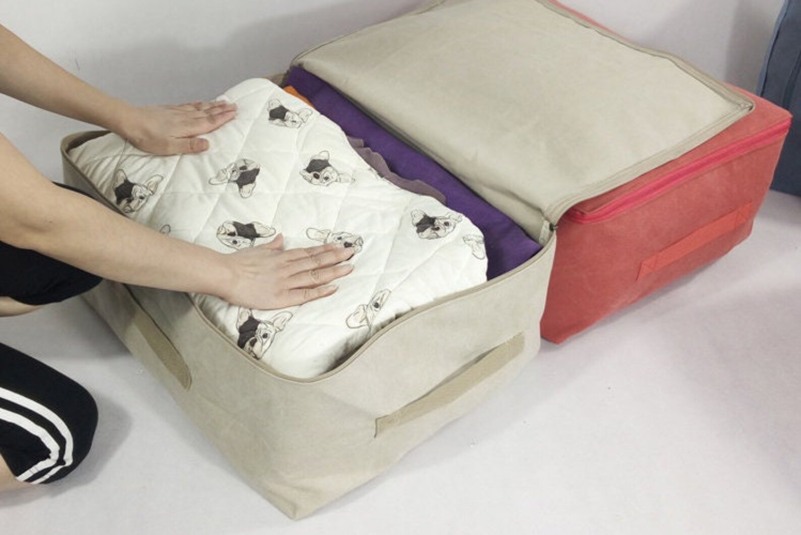 Household Real Canvas Zippered Sweater Bag/storage Bag for - Etsy