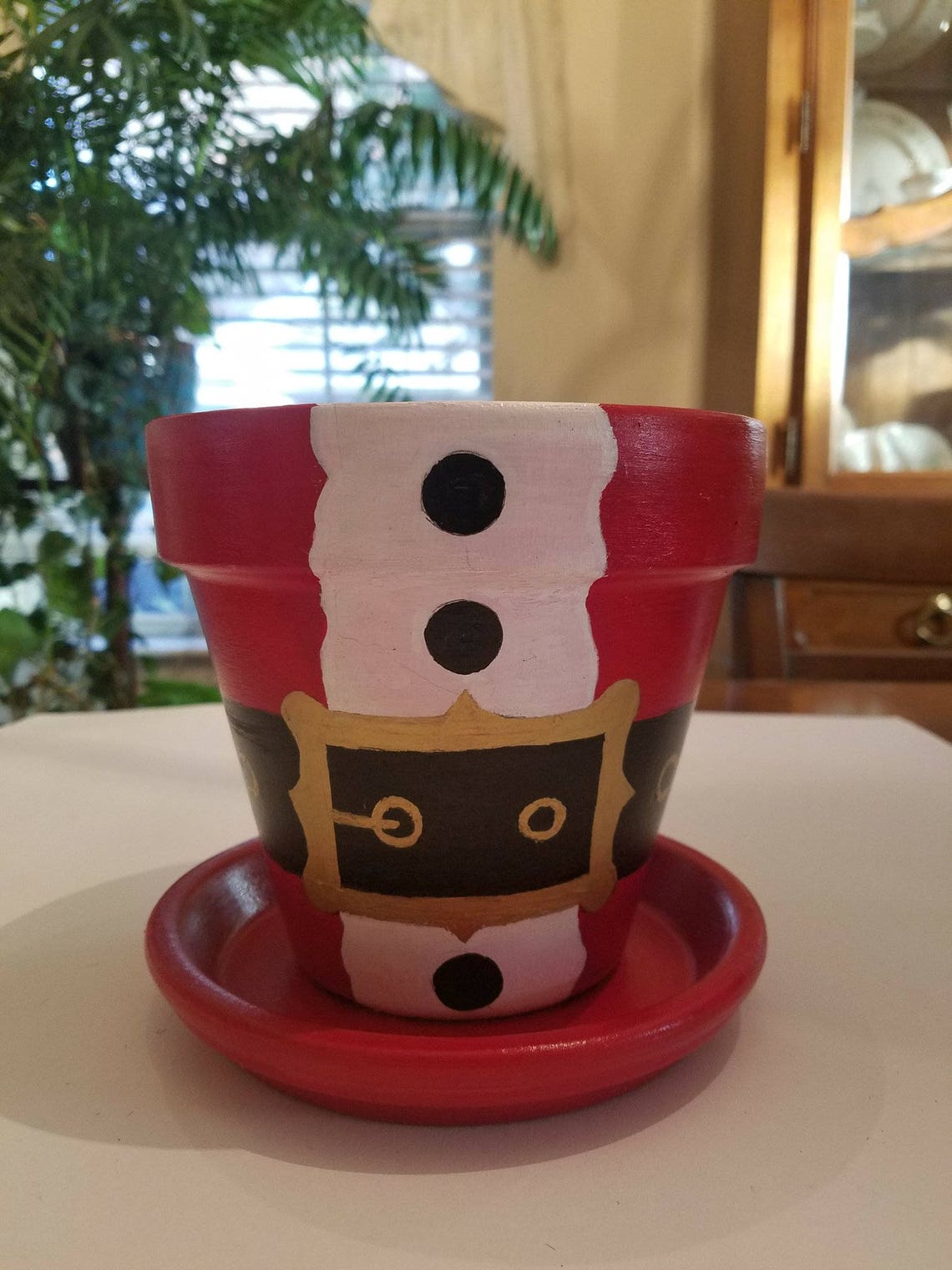 Hand Painted 6" Christmas Pots - Etsy