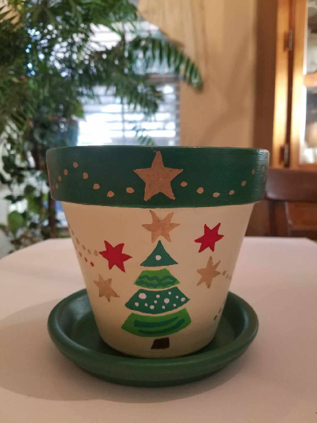 Hand Painted 6" Christmas Pots - Etsy