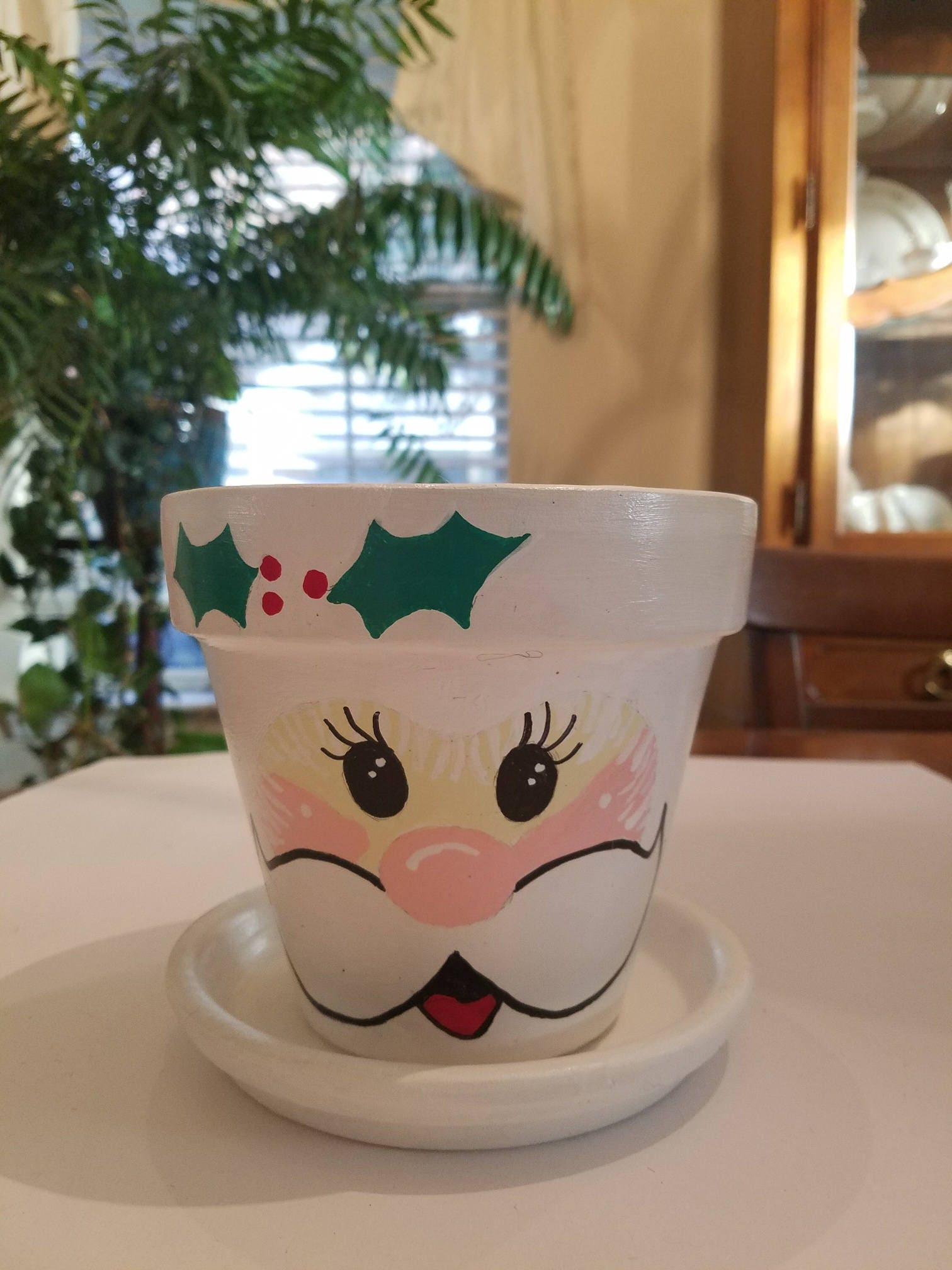 Hand Painted 6" Christmas Pots - Etsy