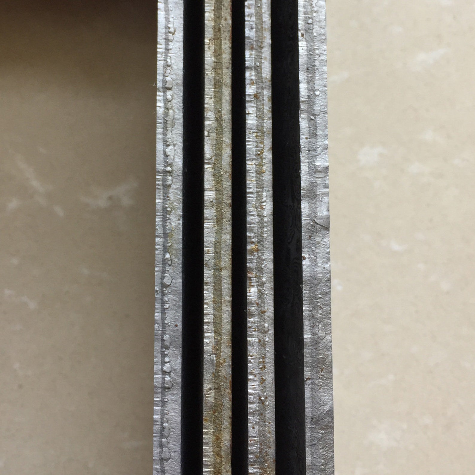 30x200x3mm Stainless Damascus Steel Wave Pattern Knife Handle | Etsy