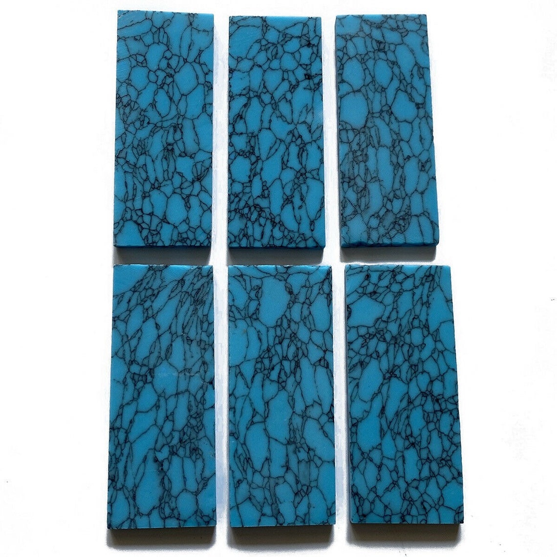 1PAIR 35mmx90mmx5mm Reconstitute Arizona Turquoise Resin Recon - Etsy